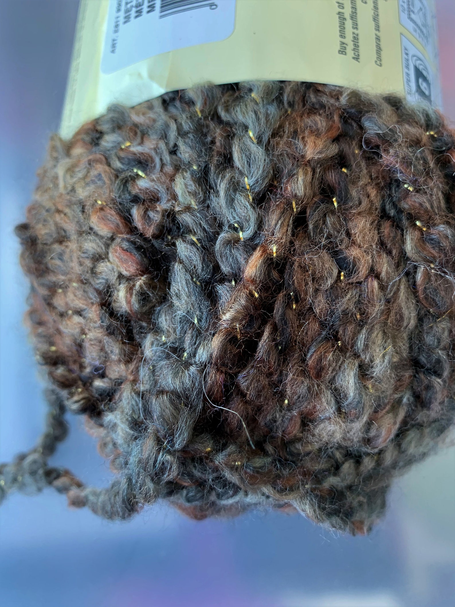 Red Heart Stellar Meteorite Yarn, Brown Yarn, Multi Colored Bulky Yarn ...