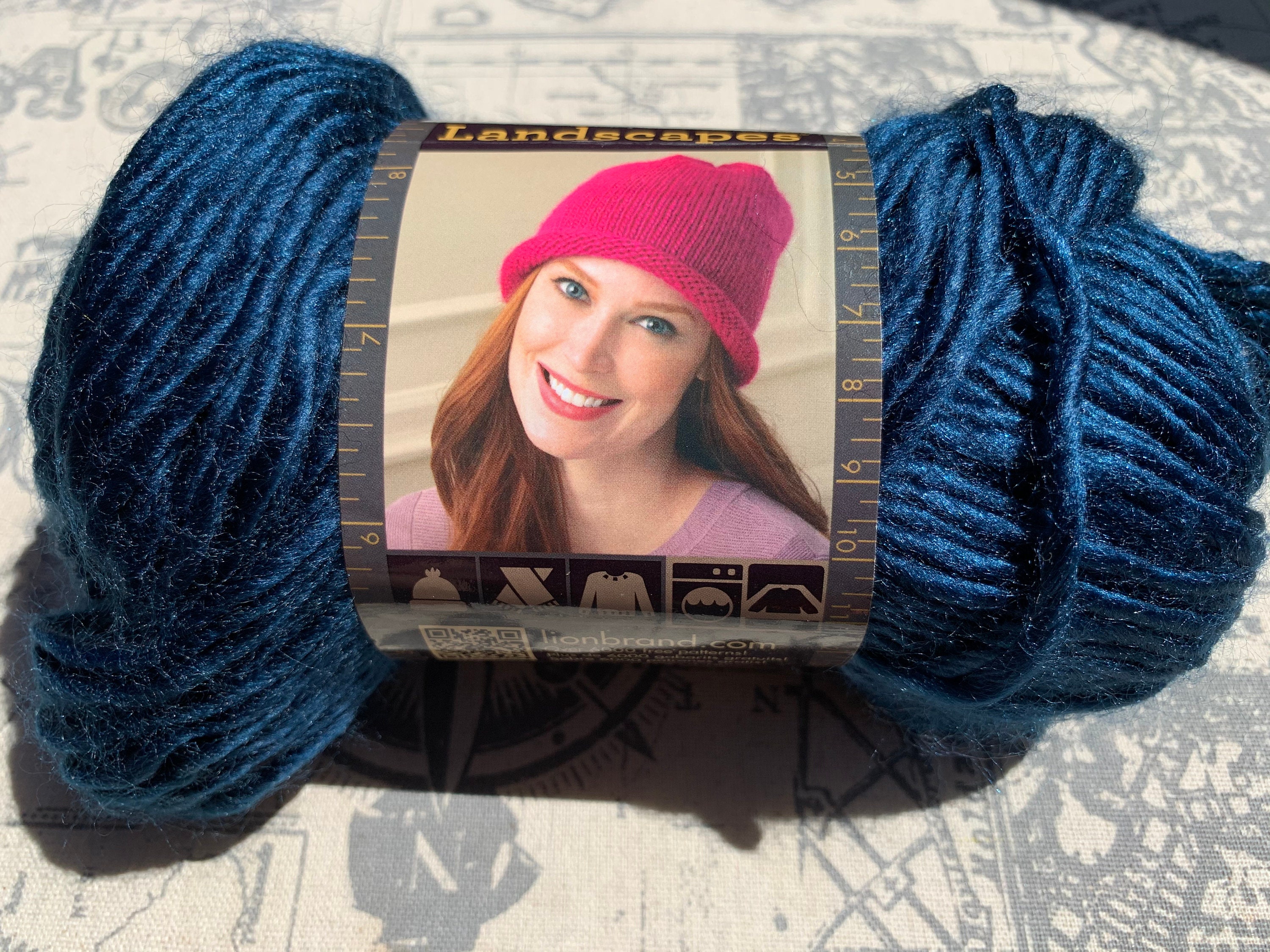 Lion Brand Yarns Landscapes Steel Blue, Blue Yarn, Blue Acrylic Yarn ...