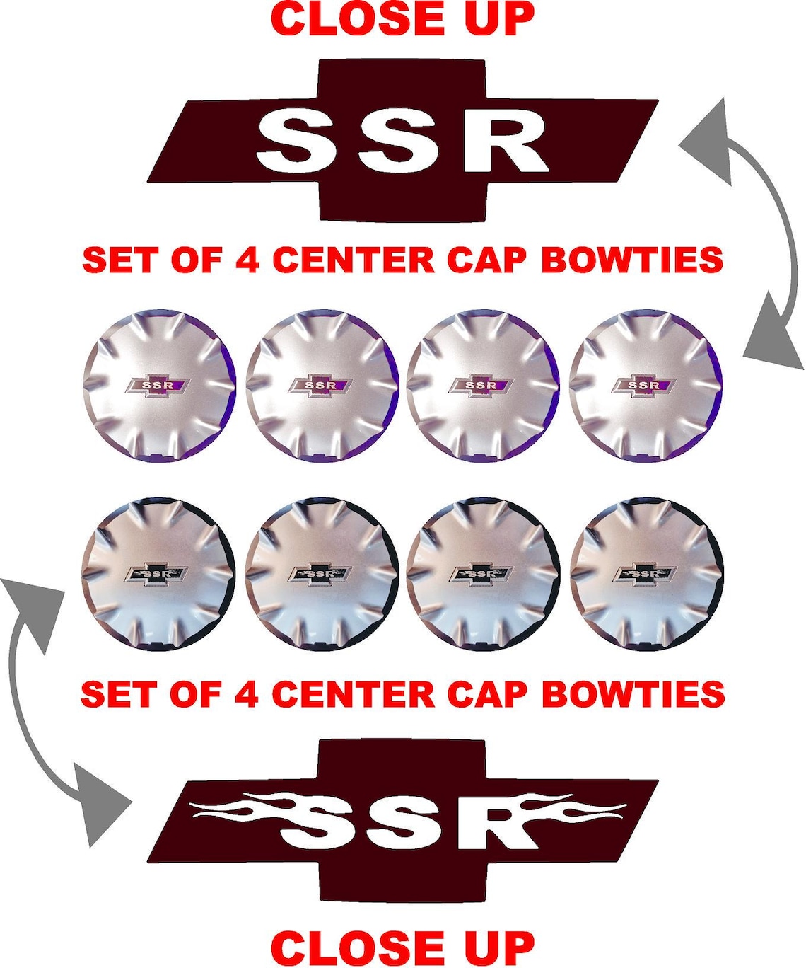 SSR Center Cap Bowtie Graphics , Decals - Etsy