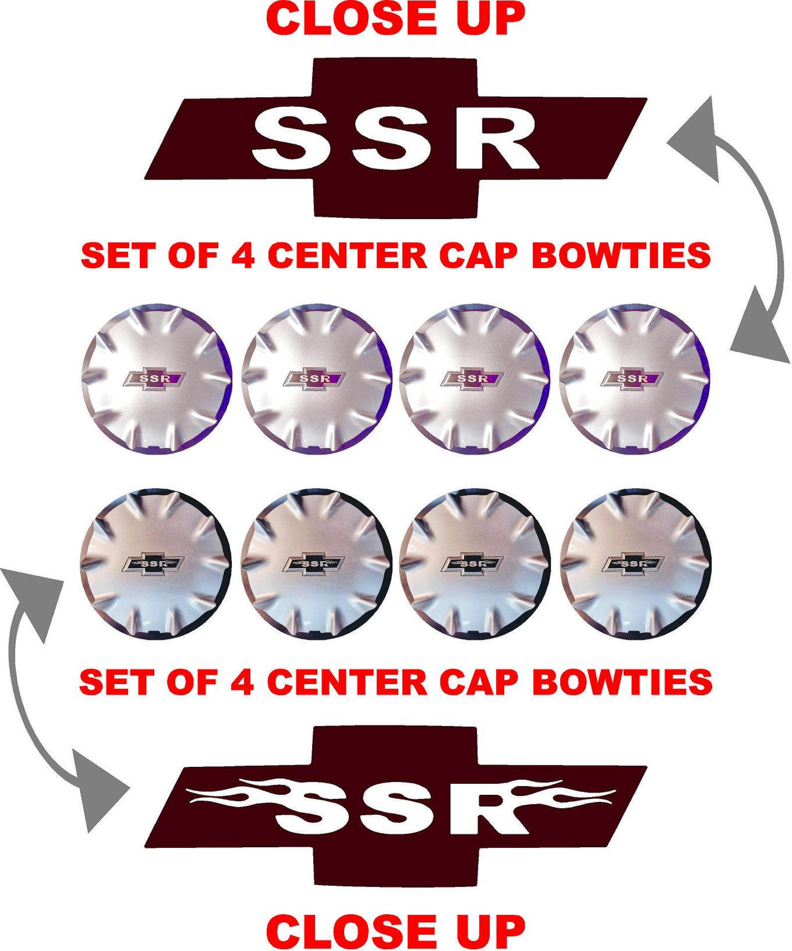 SSR Center Cap Bowtie Graphics , Decals - Etsy