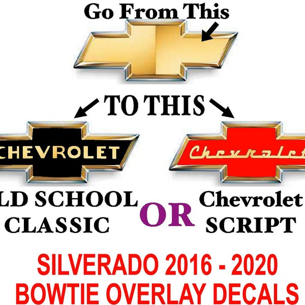 Chevy Silverado Emblem Overlay - Etsy
