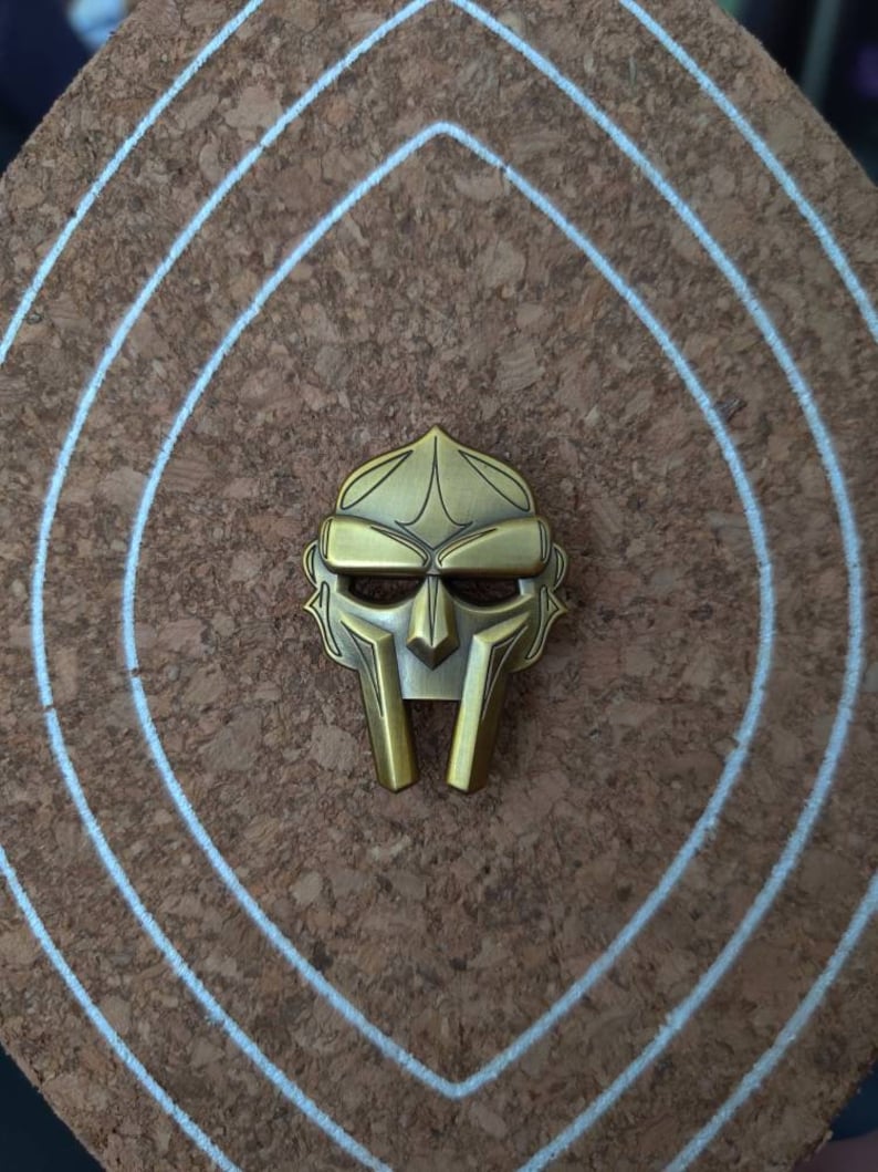 Antique Gold Metal 3D MF DOOM MASK Hat / Lapel Pin - Etsy