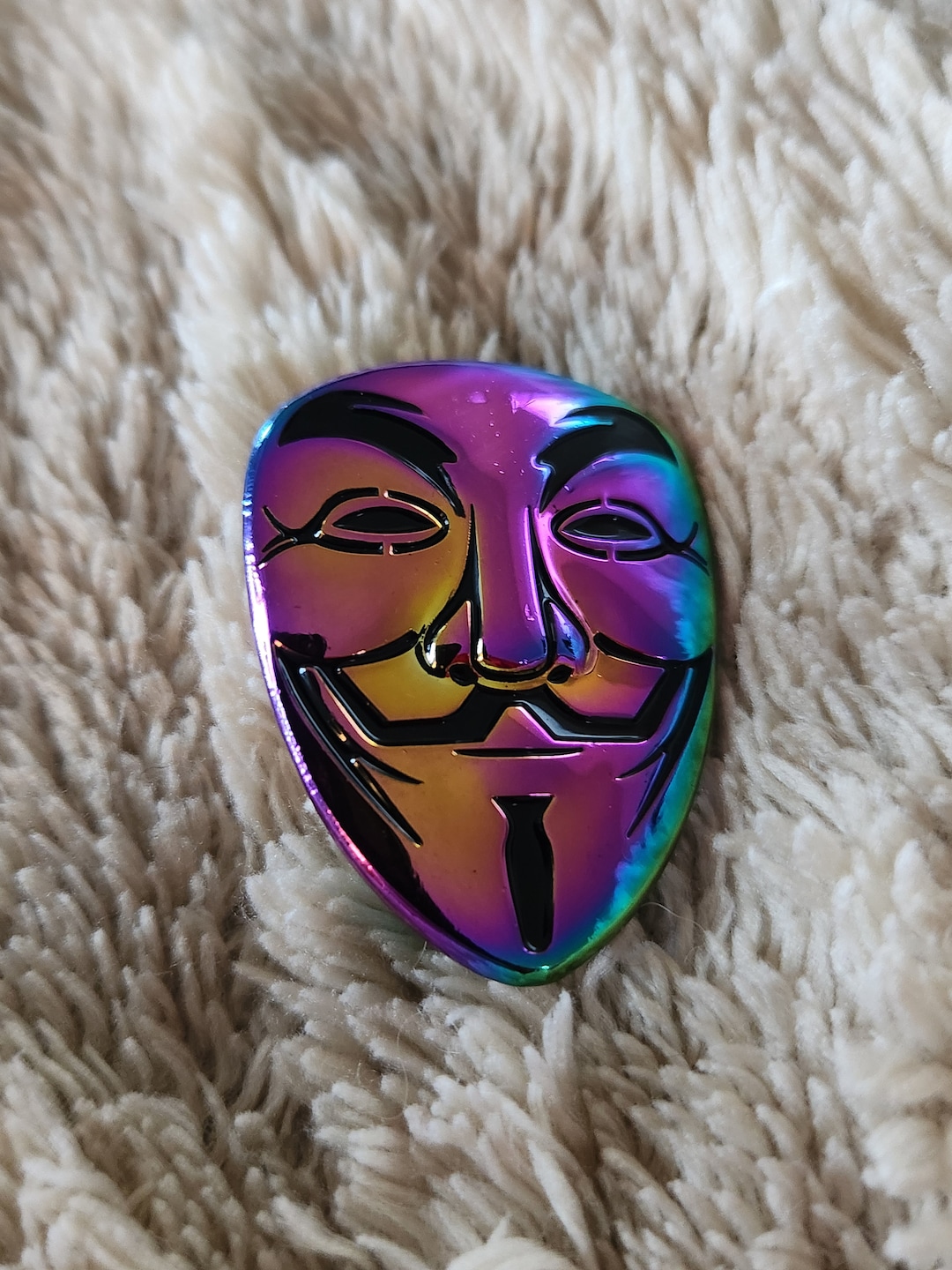 Anodized Anonymous Anon 3D Mask PIN - Etsy