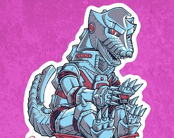 Mechagodzilla Sticker - Etsy