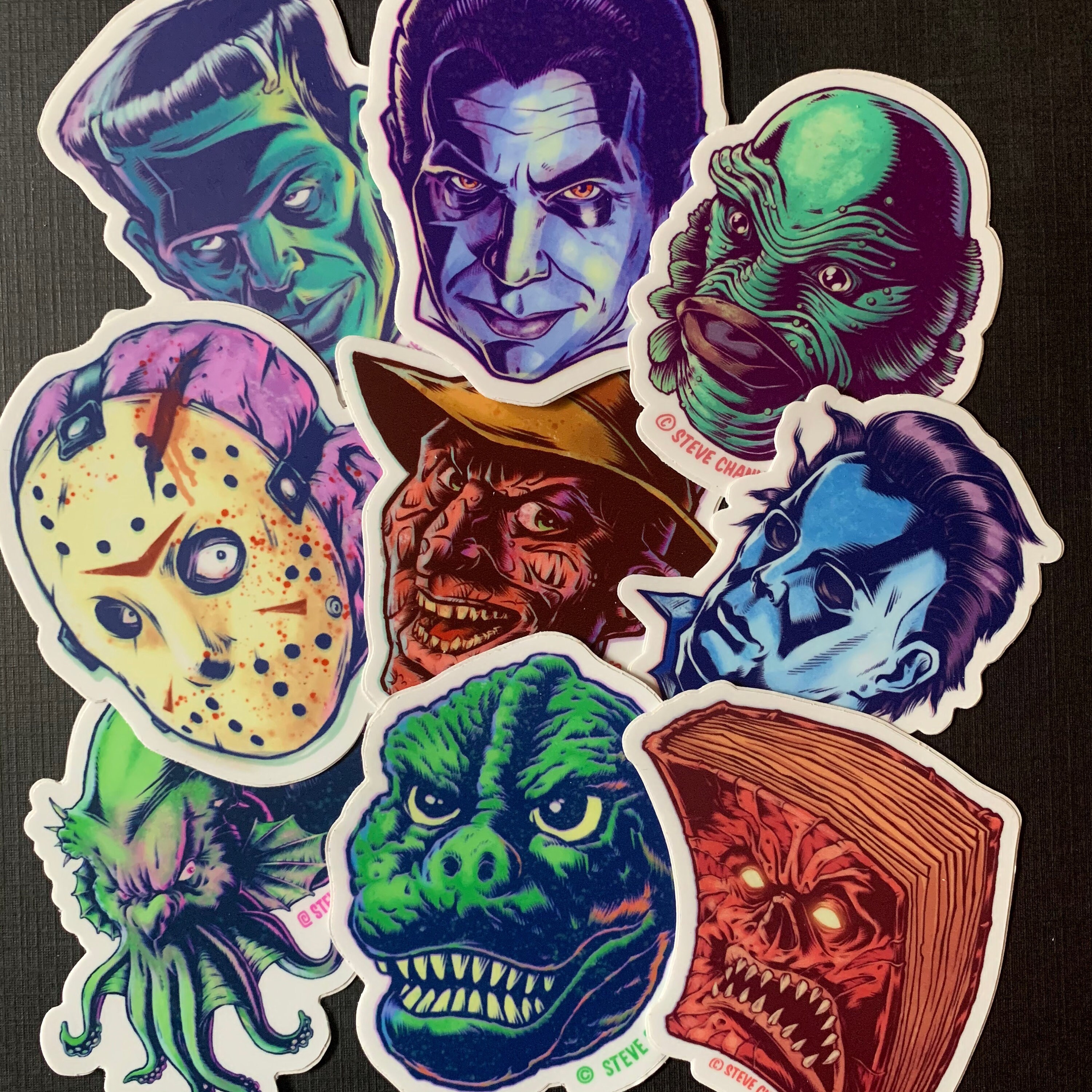 MEGA Sticker 9 Pack Monster Head Stickers by Steve Chanks - Etsy