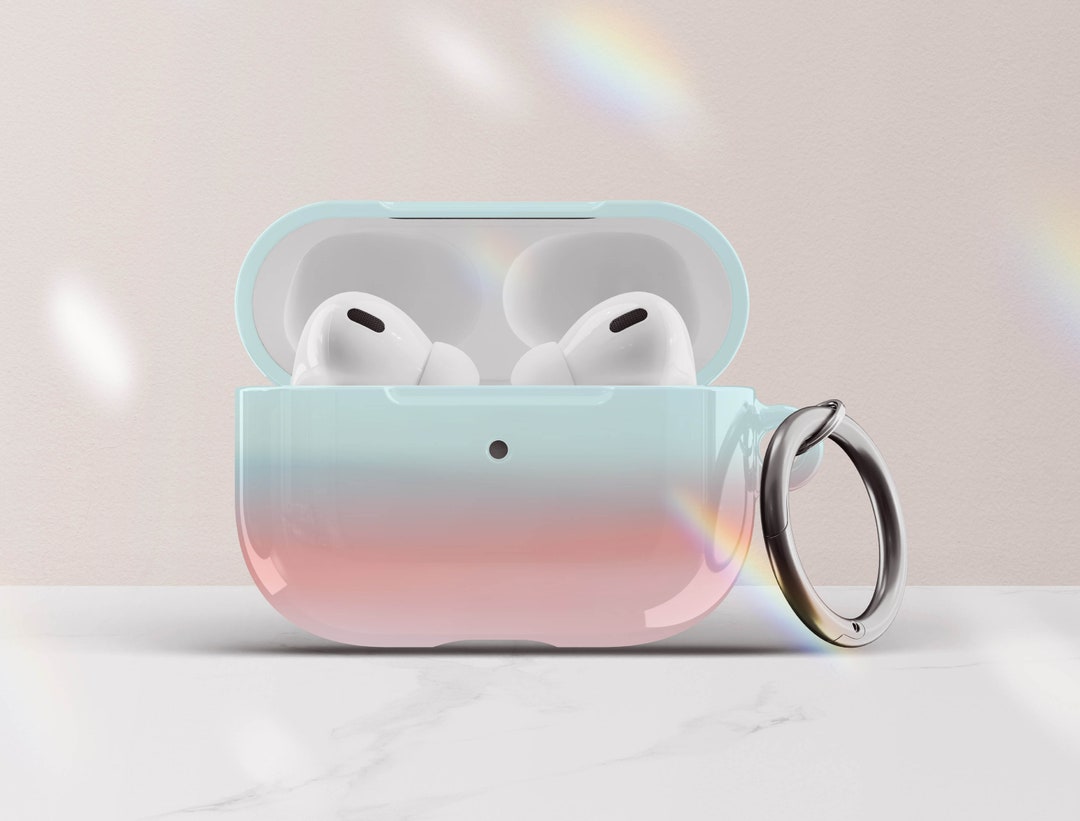 Gradient AirPod Case, Pastel Ombre Airpods Case With Keychain, Hard ...