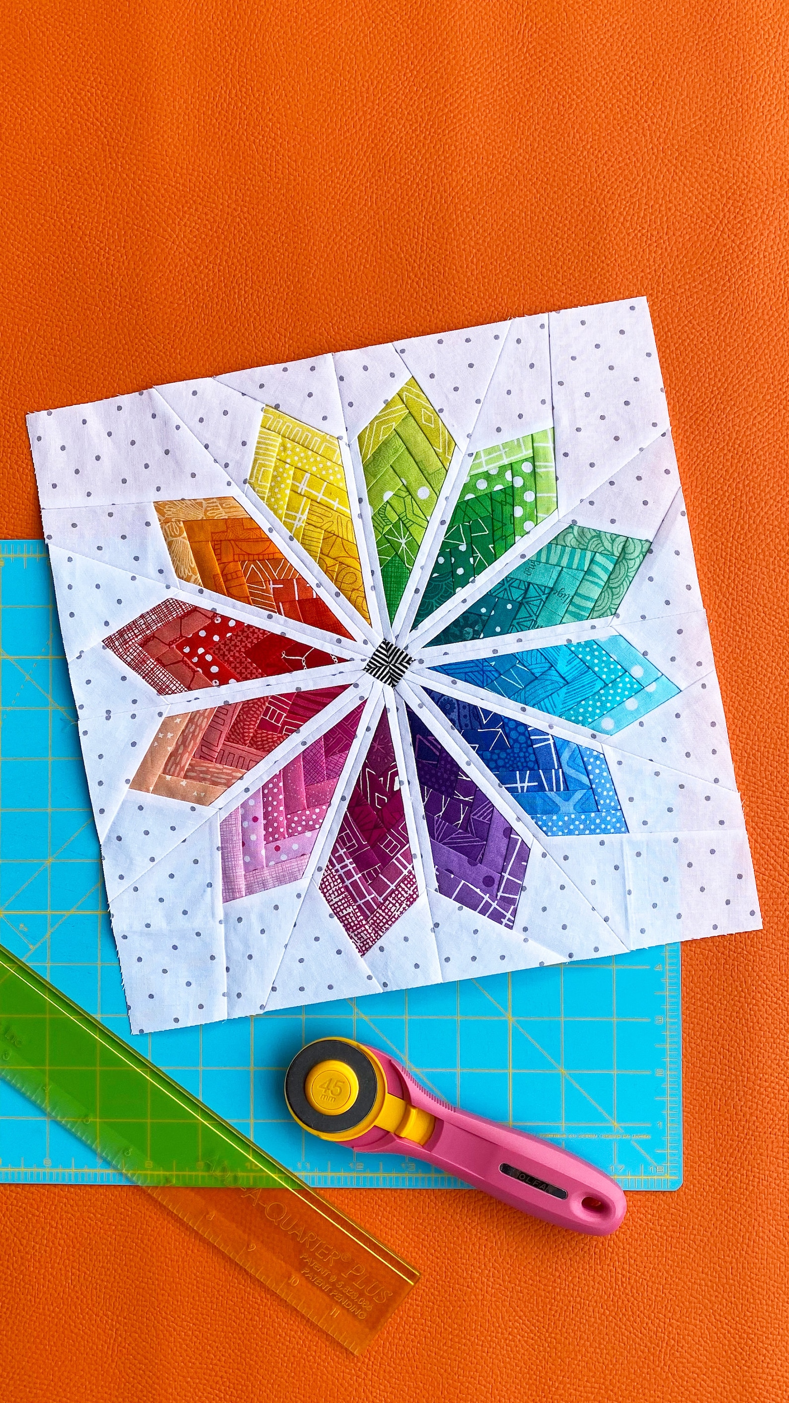 Colorburst Quilt Block Pattern - Etsy