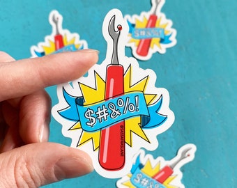 Seam Ripper Sticker, Cute Sewing Stickers, Sewing Machine Sticker ...