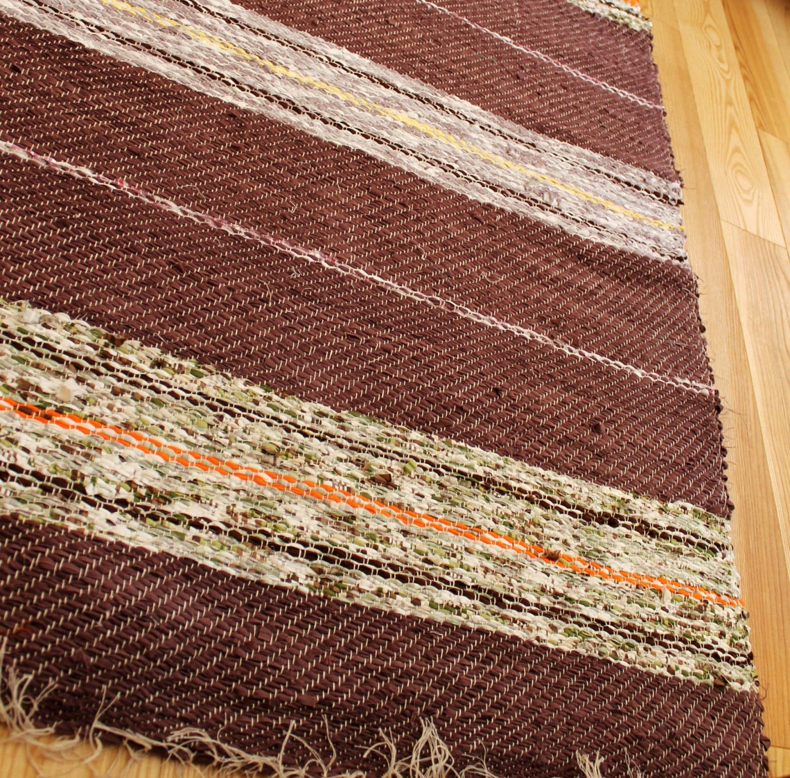 Large Handwoven Rag Rug Woven Rag Rug Yoga Rag Rug Vintage - Etsy