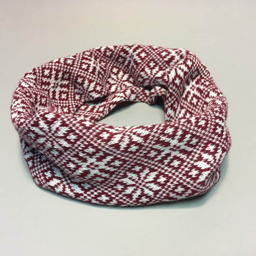 Latvian Scarf Scandinavian Infinity Scarf Knit Scarf Circle Scarf Wrap ...