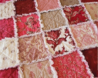 Rag Quilt Throw - Etsy