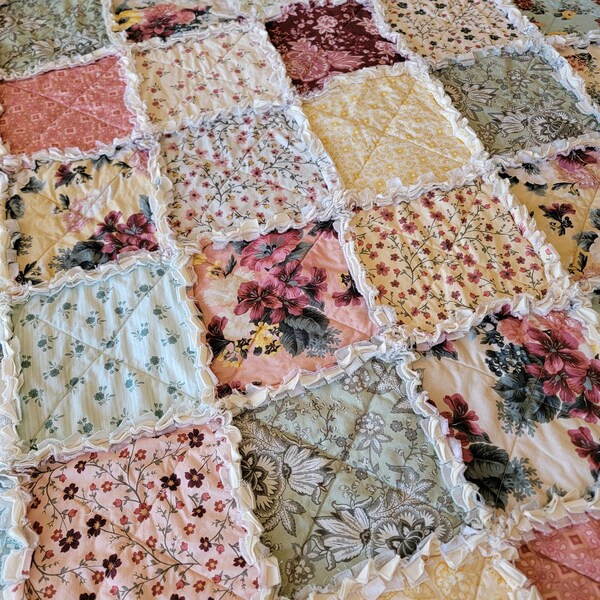 Red and Yellow Quilt - Etsy