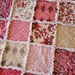 En Rogue Large Rag Quilt Throw Ruby Reds and Creams - Etsy Canada