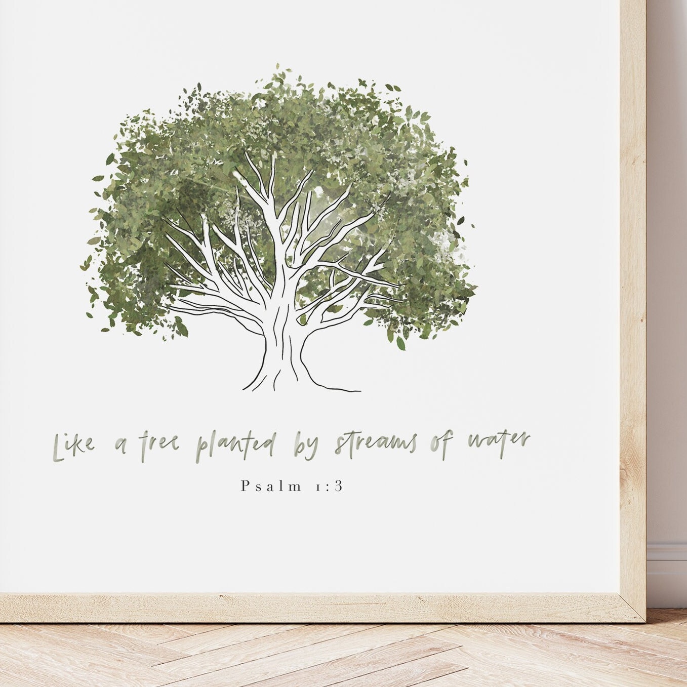 Like a Tree | Psalm 1:3 | Watercolour Bible Scripture, Bible Quotes ...
