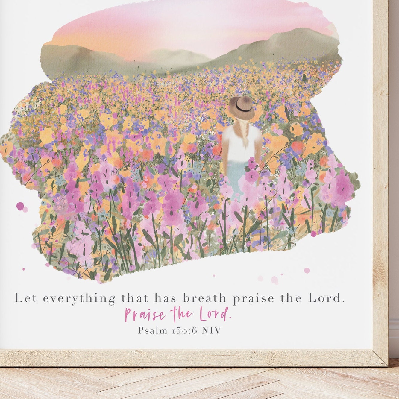 Psalm 150 Watercolour Bible Scripture, Bible Quotes, Bible Wall Art ...