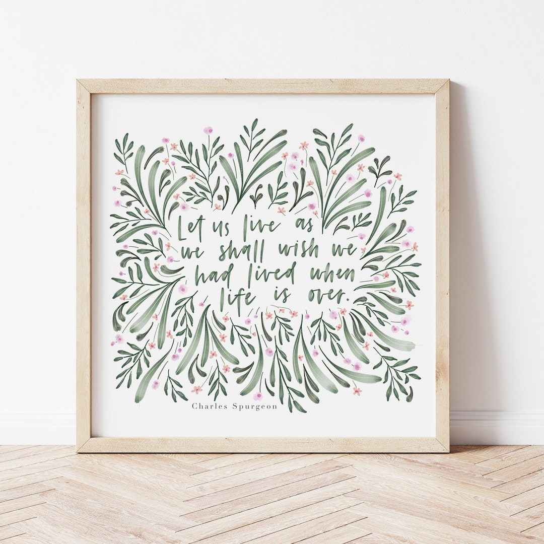 Spurgeon Watercolour Bible Scripture, Bible Quotes, Bible Wall Art ...