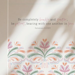 Be Completely Humble and Gentle | Love | Ephesians 4:2 | Watercolour ...