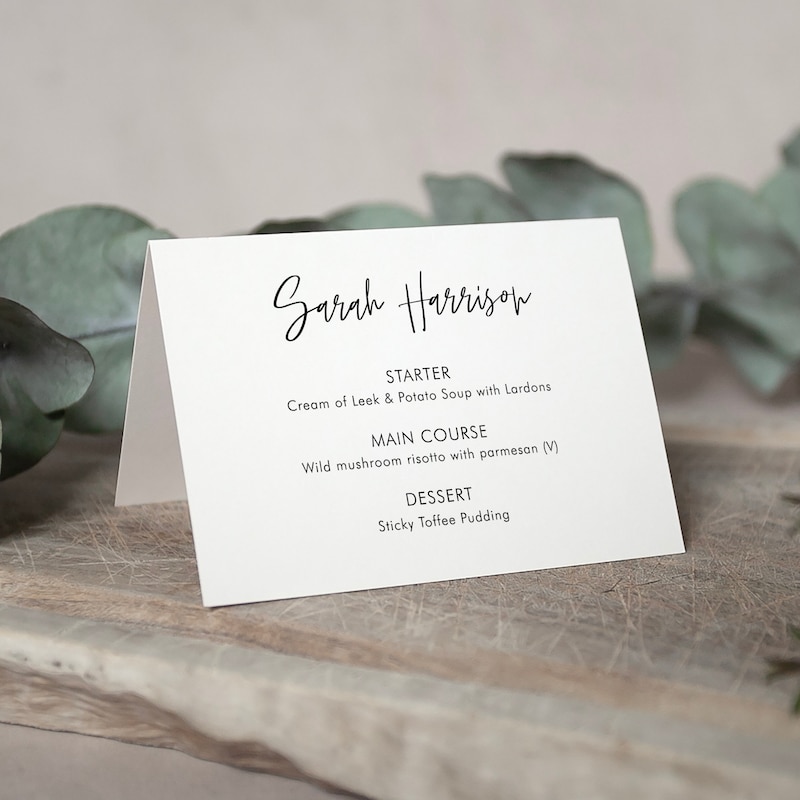 Flat Place Cards - Etsy UK