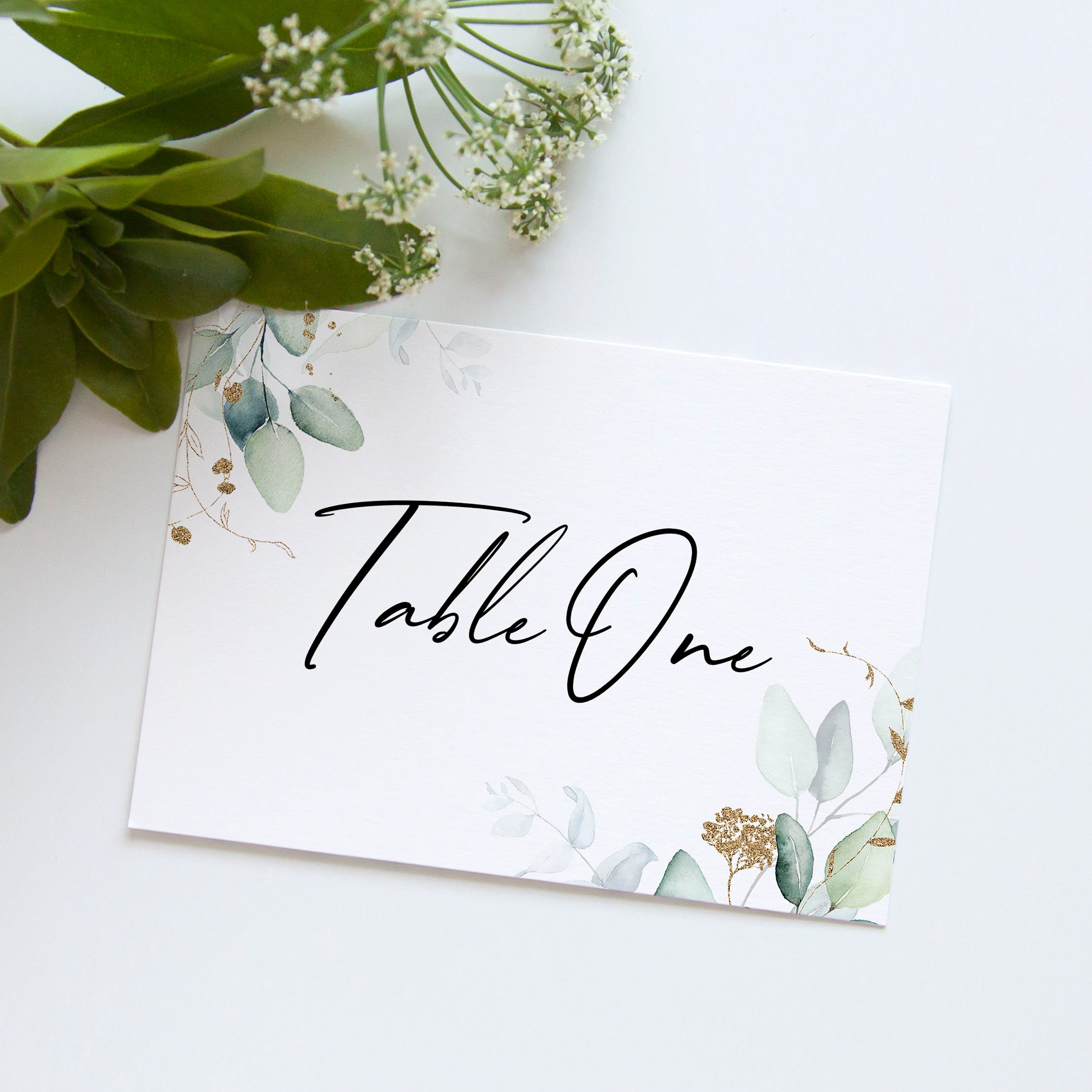 Natural 'green & Gold Eucalyptus' Rustic Bespoke - Etsy UK