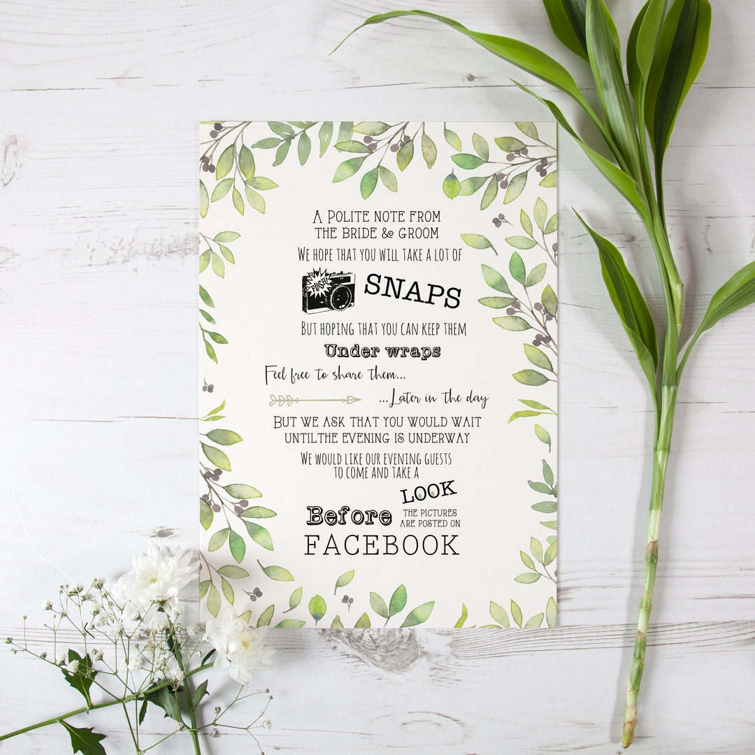 Sign A5 A4 A3 Polite Photography Notice Sign - Etsy