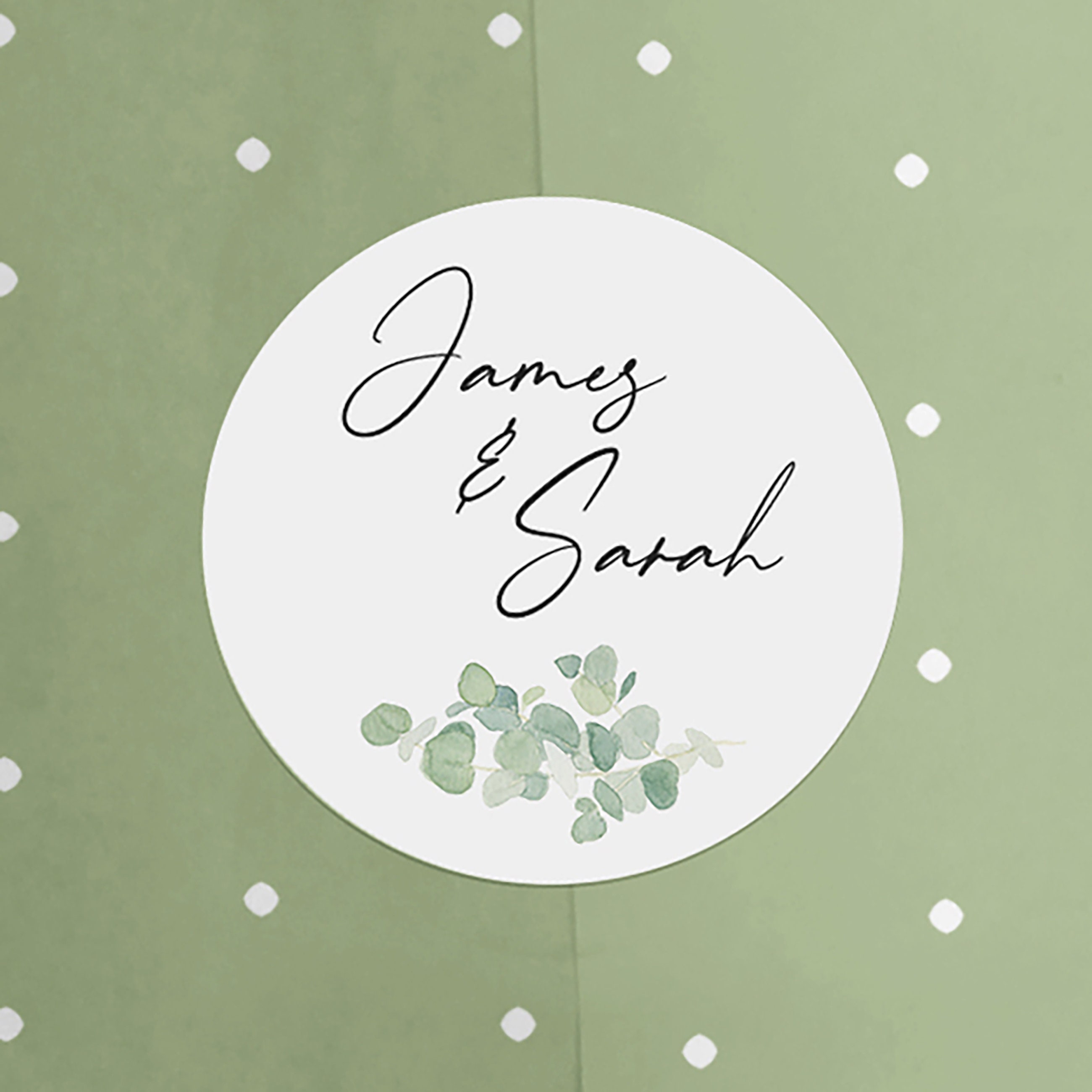 Sample Sage Green Pocketfold 'classic Eucalyptus' Wedding Invitation ...