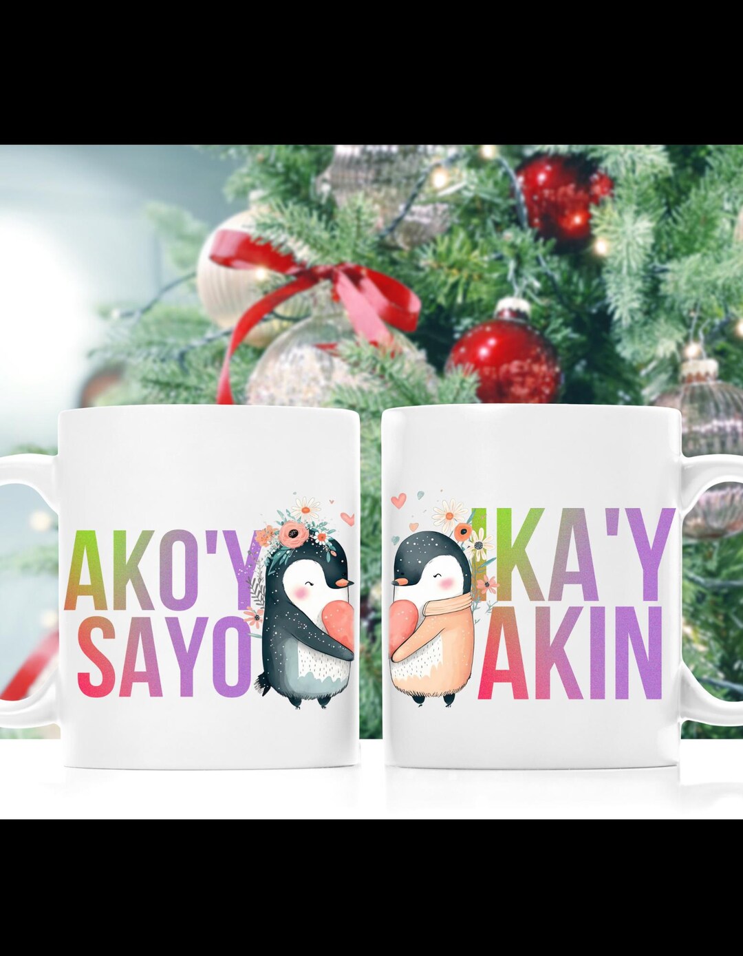 Matching Coffee Mug Set of 2, Pinoy Ceramic Mug 11 Oz With Handle ...