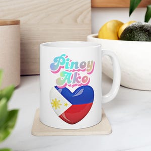 Philippine Flag Coffee Mug, Pinoy Ako Ceramic Mug 11 Oz With Handle ...