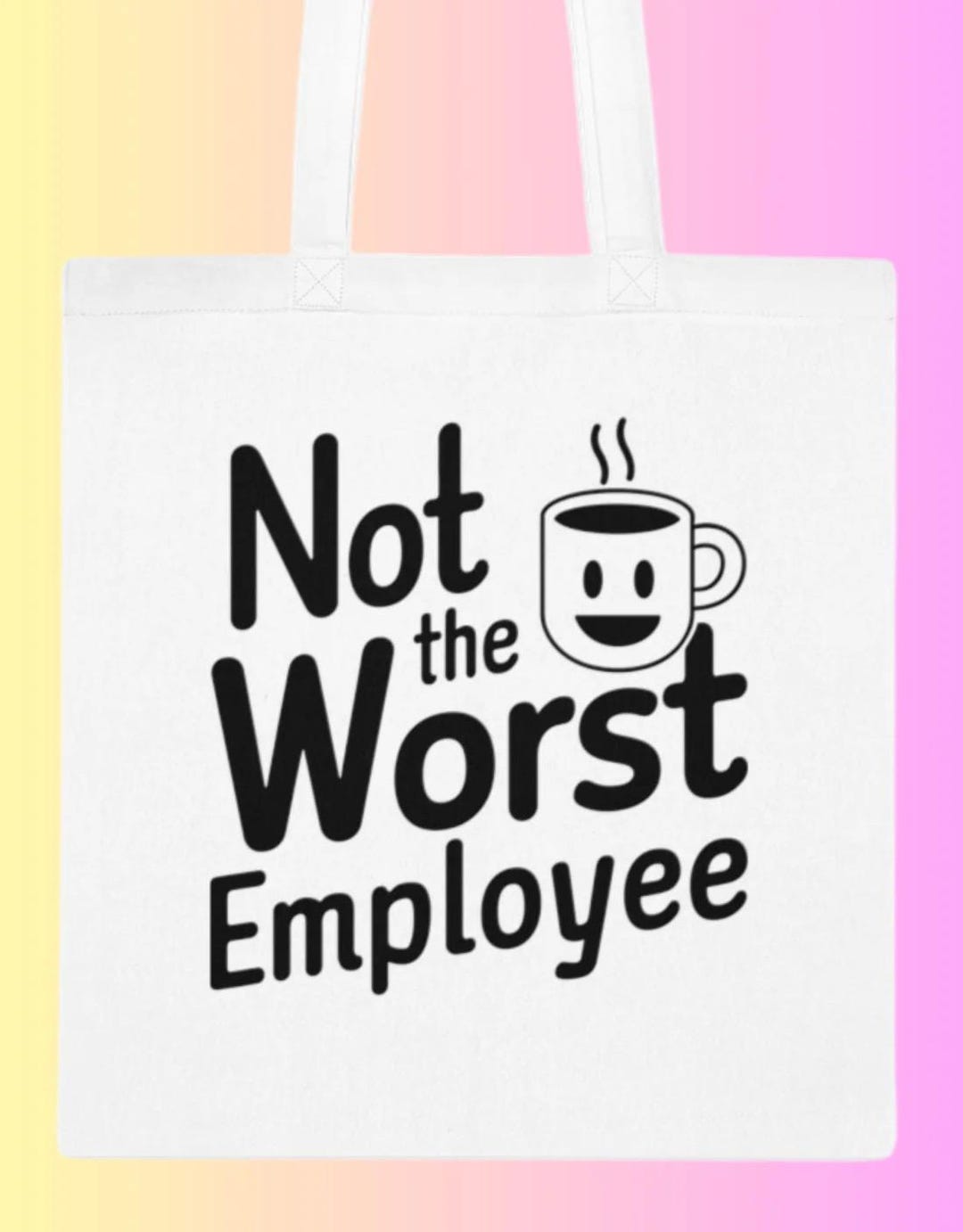 Worst Employee Tote Bag for Coworkers, Sarcastic Gift for Newbie, Books ...