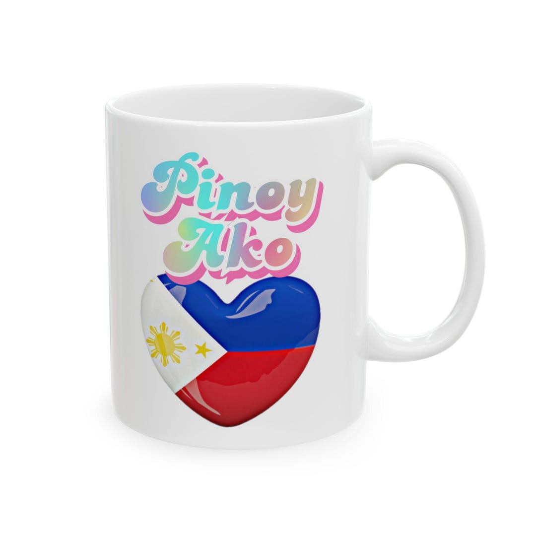 Philippine Flag Coffee Mug, Pinoy Ako Ceramic Mug 11 Oz With Handle ...