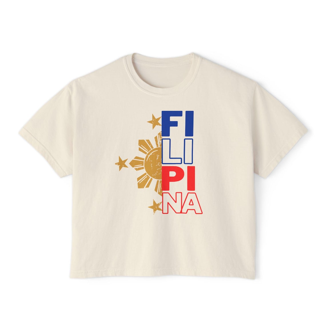 Philippine Flag Graphic Tee Boxy Croptop Pinày T-shirt Casual Summer ...