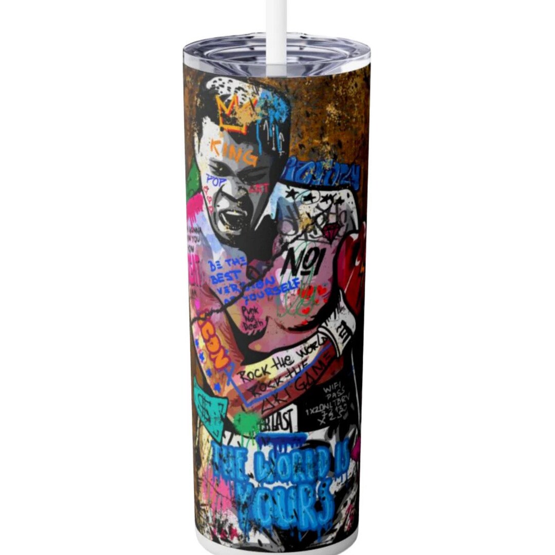 Boxing Skinny Tumbler 20 Oz, Boxer Gift for Dad, Legend Ali Stainless ...