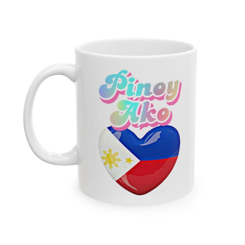Philippine Flag Coffee Mug, Pinoy Ako Ceramic Mug 11 Oz With Handle ...