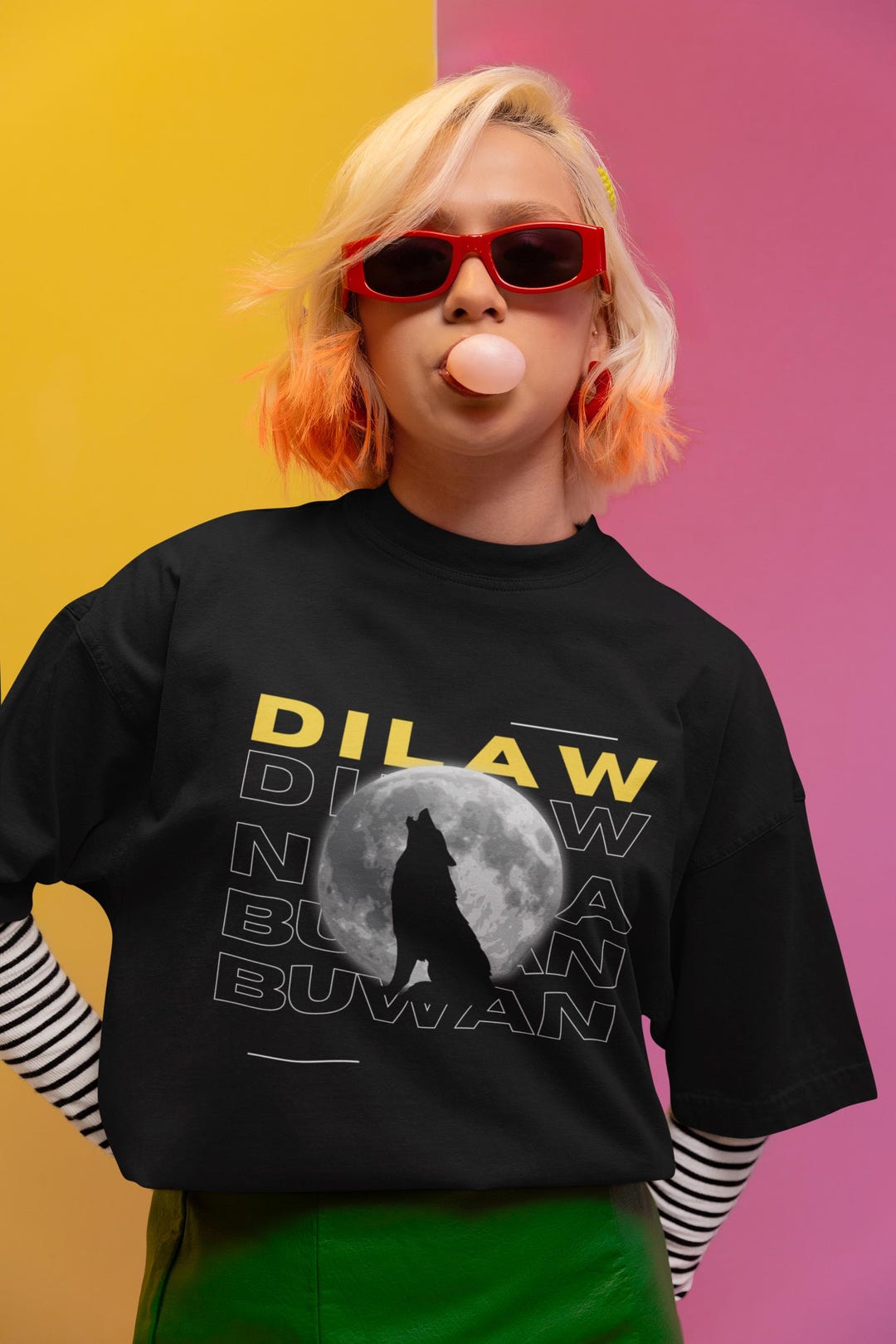 Dilaw Na Buwan Howling Wolf T-shirt, Pinoy Rock Band Graphic Tee ...