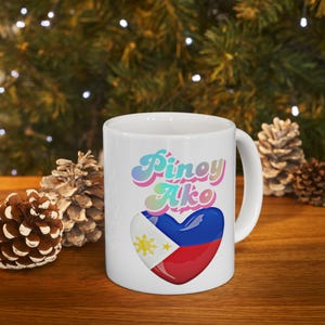 Philippine Flag Coffee Mug, Pinoy Ako Ceramic Mug 11 Oz With Handle ...