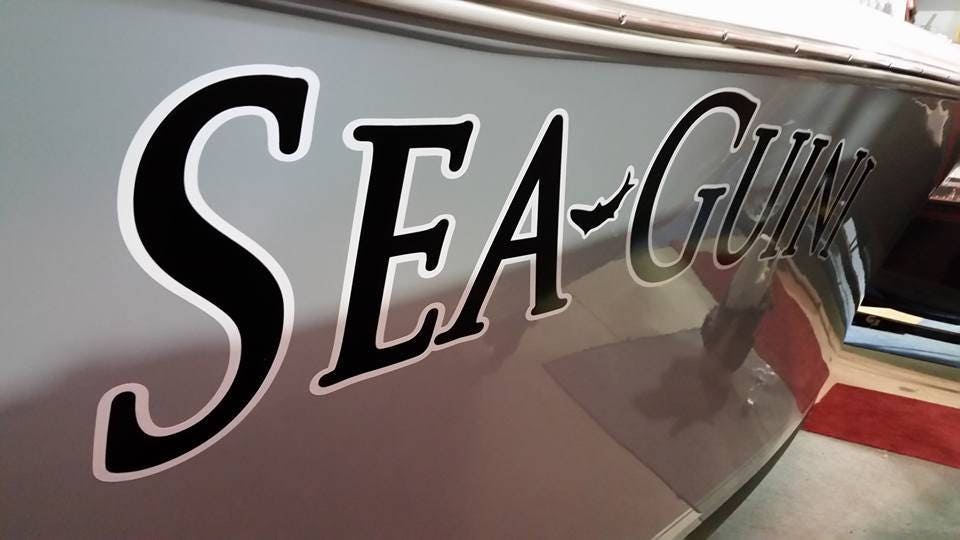 Solid Vinyl Boat Decal - Etsy