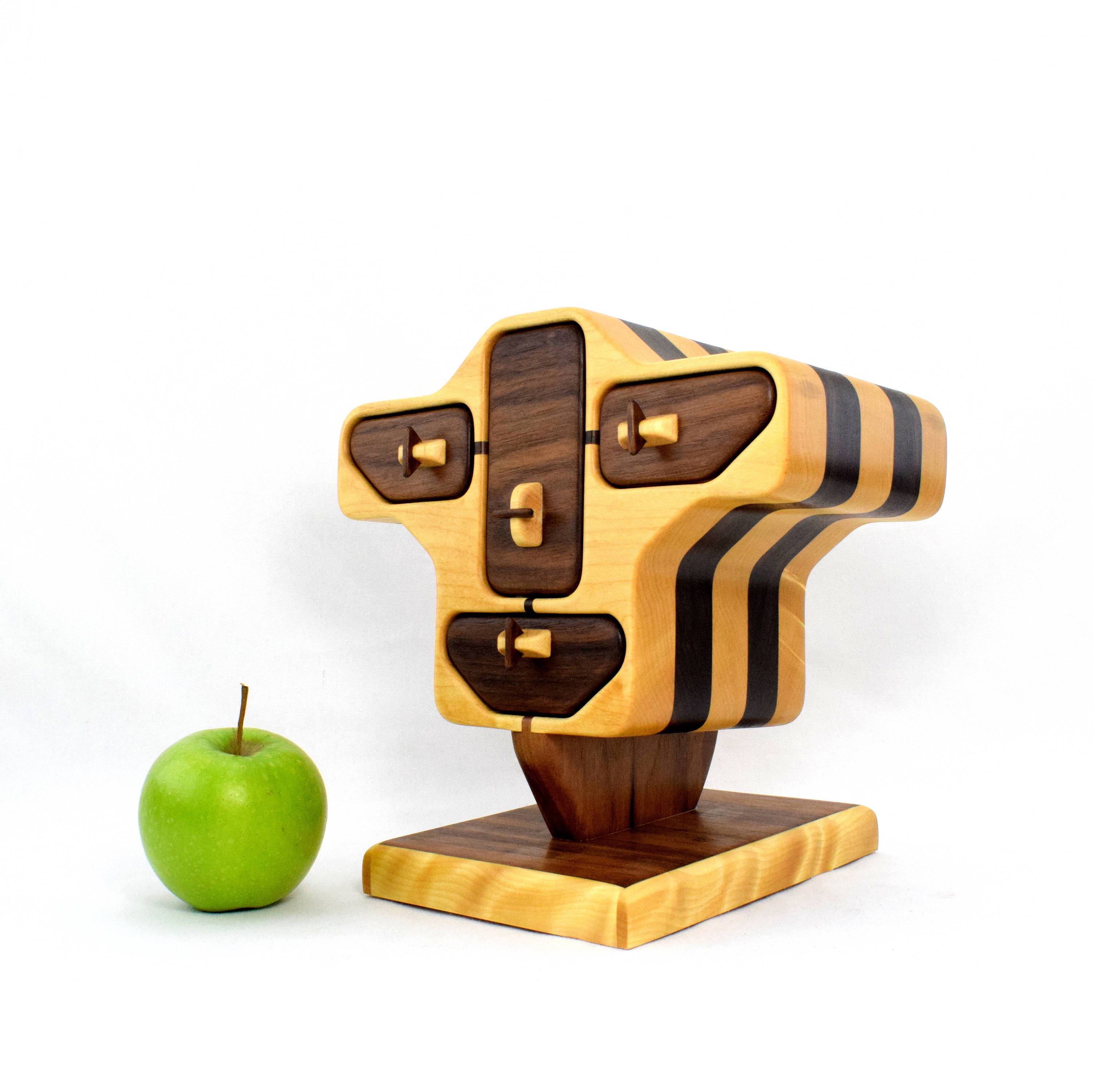 ROBOT HEAD jewelry box desk organizer home decor wood | Etsy