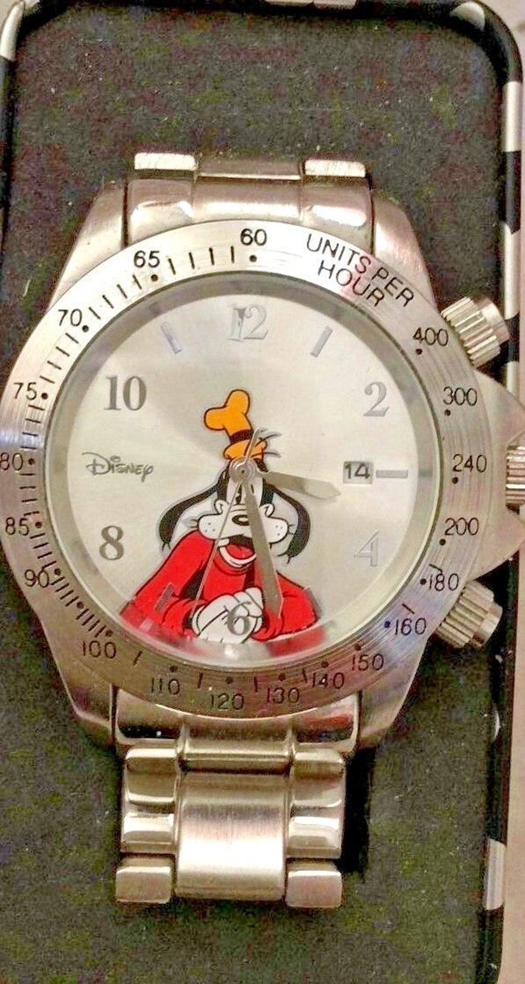Disney Divers Date Goofy Watch HTF Silver Bezel and Band - Etsy