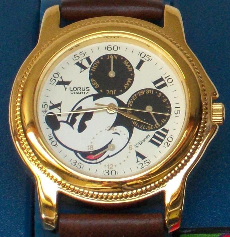 Disney Lorus Chronograph Mens Mickey Mouse Watch New - Etsy