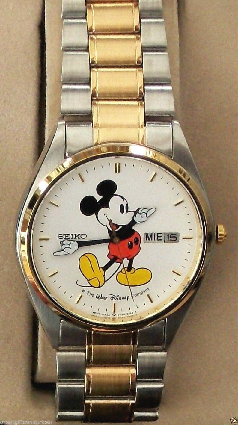 Brand-new Disney Date Seiko Mens Mickey Mouse Watch HTF - Etsy UK