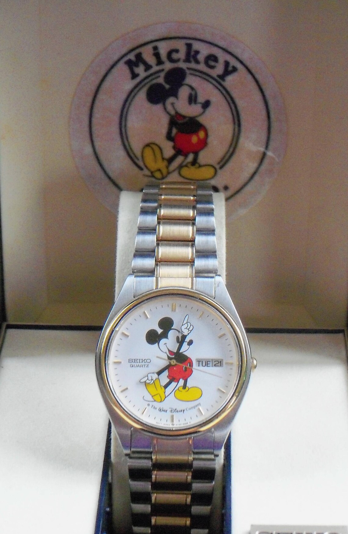 Brand-new Disney Date Seiko Mens Mickey Mouse Watch HTF - Etsy
