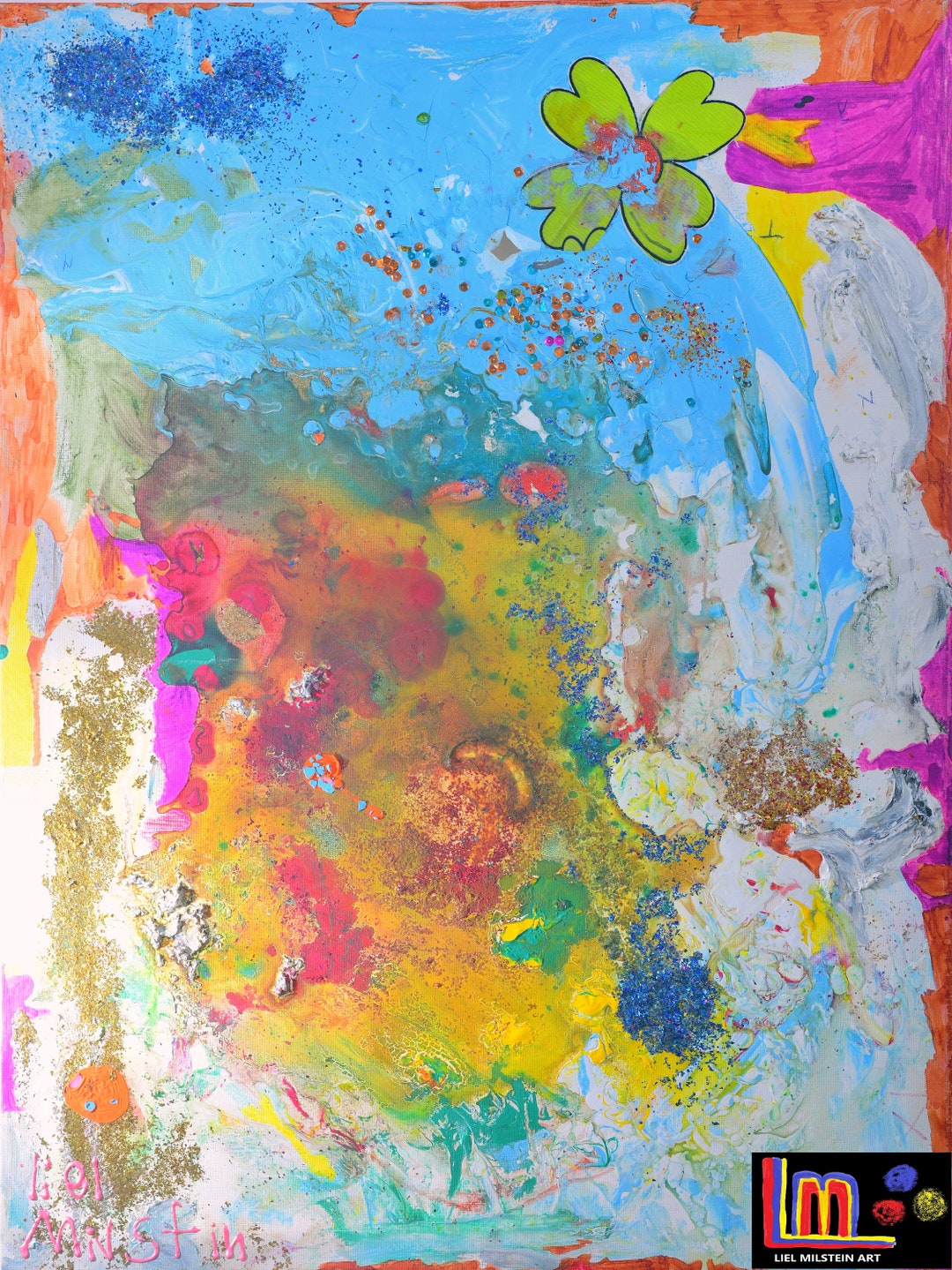 Abstract Colorful Original Art Entity Israeli Art by the Artist Liel ...