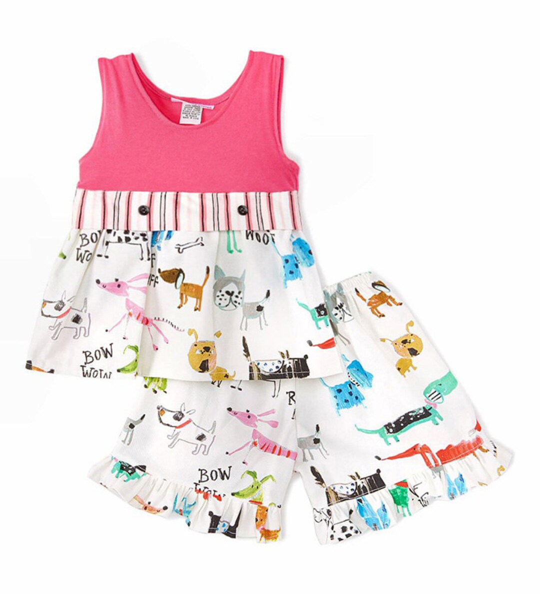 Boutique Puppy Ruffle Outfit by Carolina Kids - Girls Toddler or Baby ...