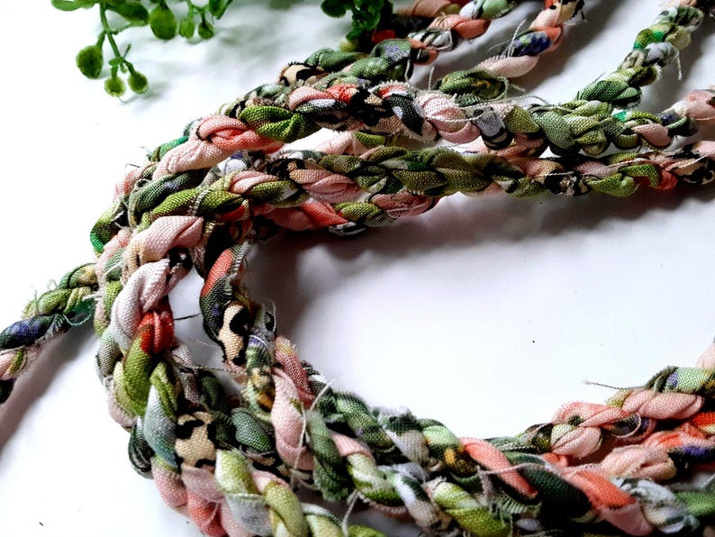 Handmade Fabric Cord Twine: Shabby Chic Upcycled Rag Rope Cottagecore ...
