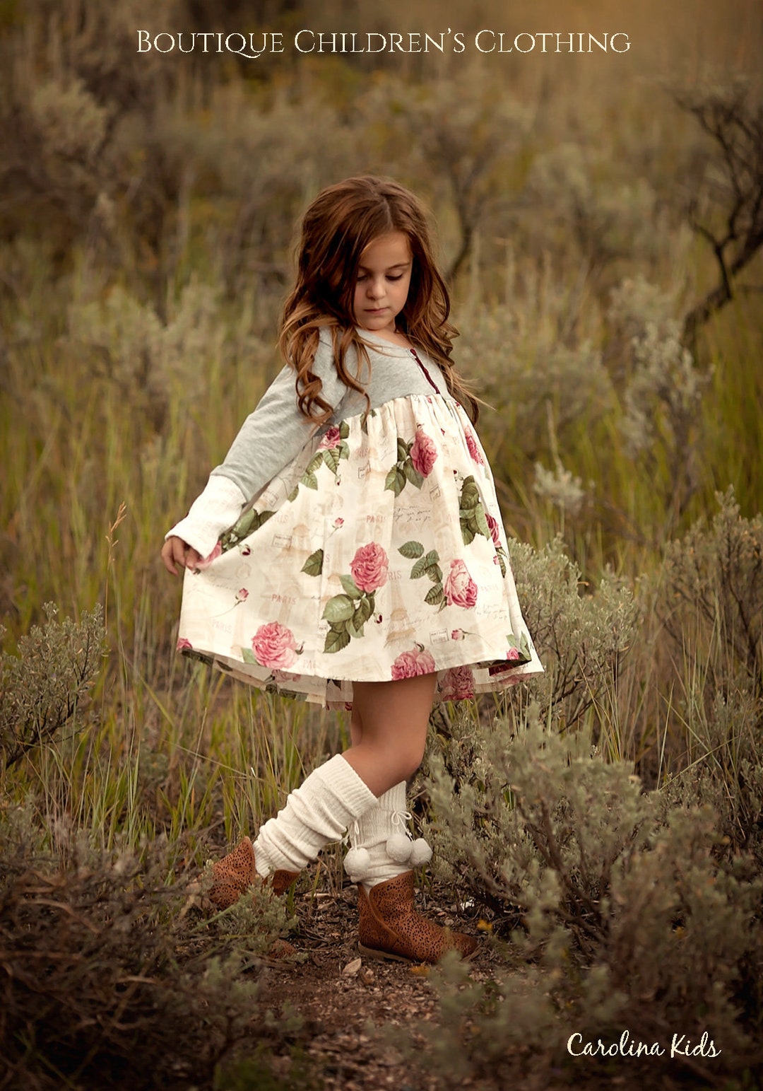 Paris Rose Boutique Designer Girls Dress, USA Made Carolina Kids - Etsy