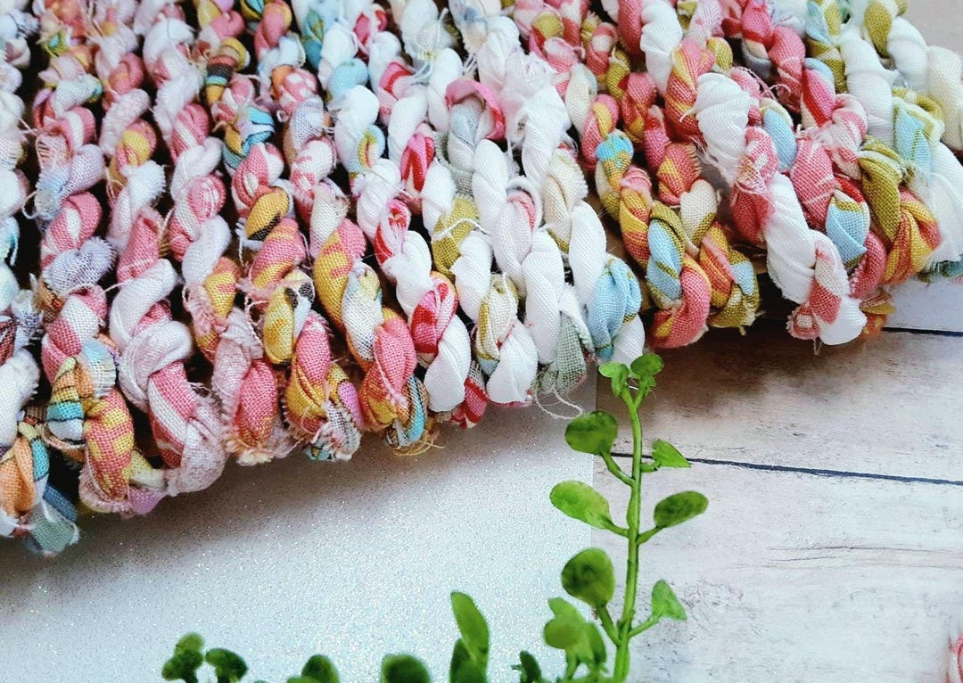 COTTON CANDY Color Fabric Twine Rope Cord Handmade Repurposed Rope ...