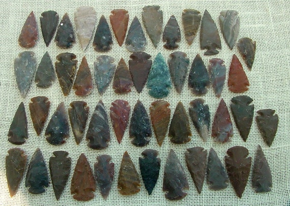 50 Bulk Arrowheads 2 Inch Reproduction Mixed Colors Replica - Etsy