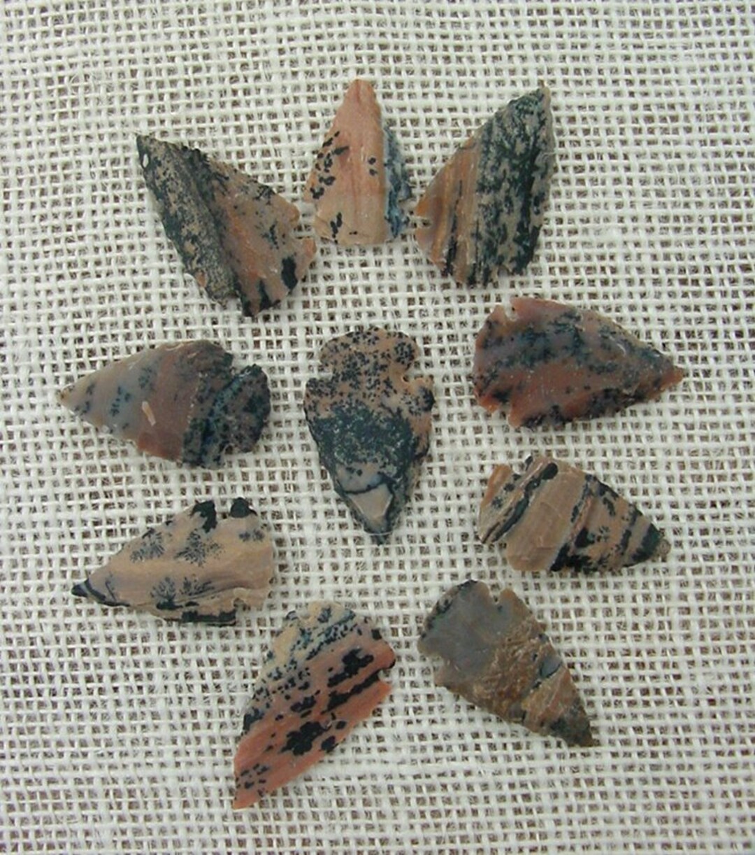 10 Specialty Arrowheads Replica 1" - 1 1/2" Inch Stone Jasper Hand ...