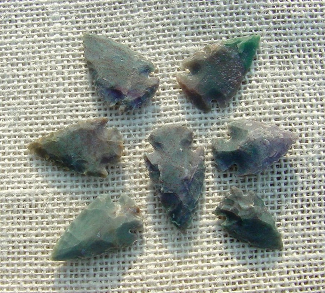 7 Specialty Arrowheads Replica 1" - 1 1/2" Inch Stone Jasper Hand ...