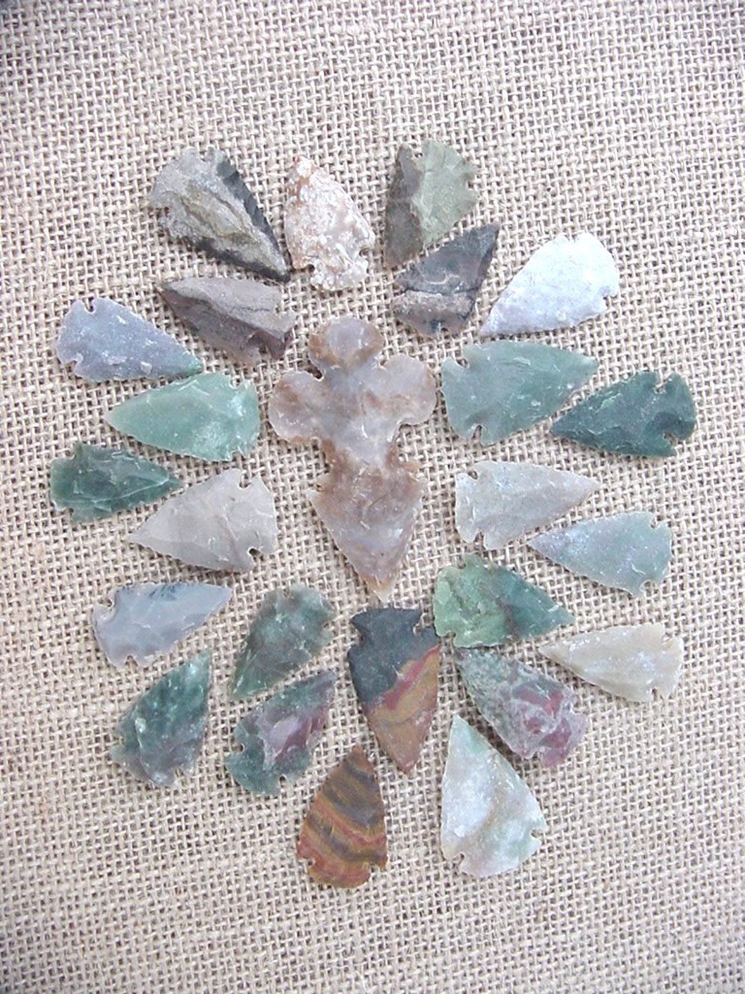 25 Arrowheads Collection Replica 1" - 1 1/2" Inch Stone Jasper Hand ...