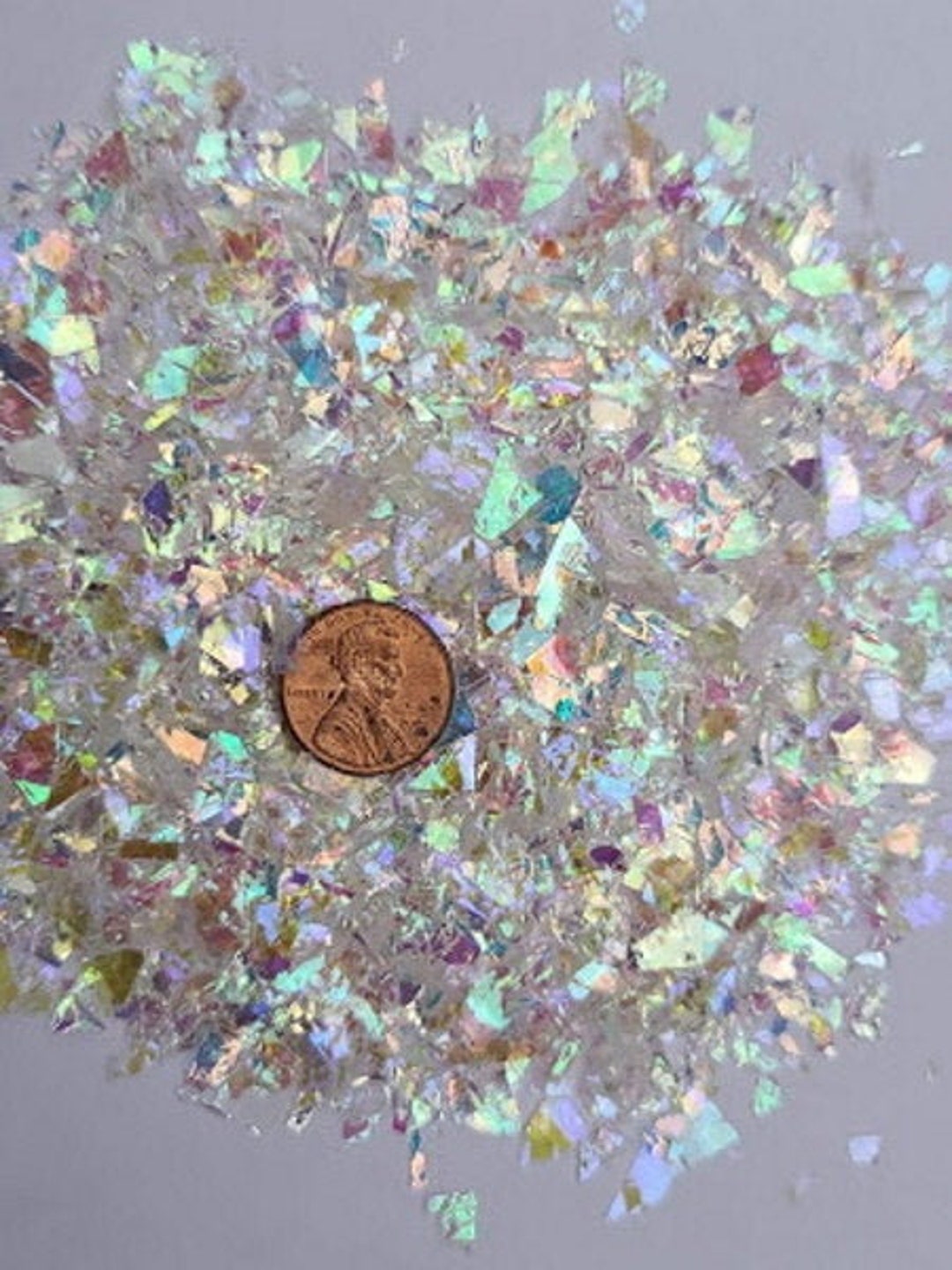 Opal Ice Glitter Irridesescent Shreds Flakes Small Size Nail Art-craft ...